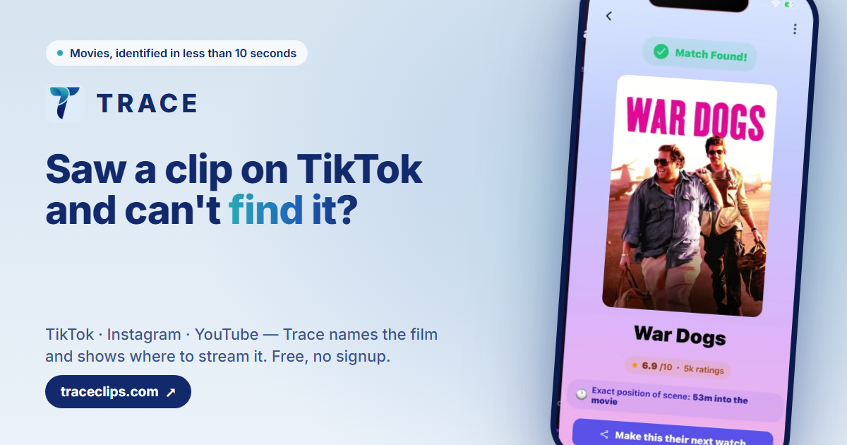 Trace — what movie is this clip from? Identify any TikTok, IG or ...